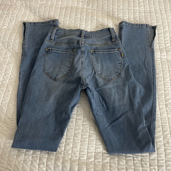 Jeans | Bootcut Ripped Jeans With Slit On Bottom Of Pants | Poshmark